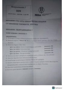 NESA S3 KINYARWANDA NATIONAL EXAMINATION PAST PAPERS 2023. - NEWS WITHIN
