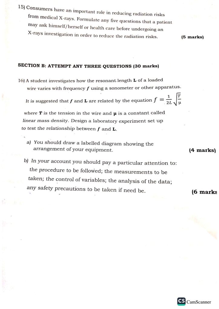 NESA S6 PHYSICS NATIONAL EXAMINATION PAST PAPERS 2023. - NEWS WITHIN
